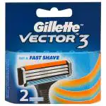 Buy Gillette Vector 3 Shaving Cartridge 3 Blades 2 Pcs Online at Best ...