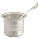 Buy Shubhkart Silver Plated Panchpatra 6.8x6.8x7 cm (Set of 2) Online ...