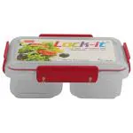 Buy Polyset Lock It Pink Rectangular Plastic Container with Partition 500 ml Online at Best ...