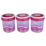 Buy Polyset Ringo Pink Round Plastic Container 1.05 L (Set of 3) Online at Best Prices in India ...
