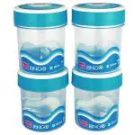 Buy Polyset Ringo Blue Round Plastic Container 500 ml (Set of 4) Online at Best Prices in India ...