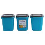 Buy Princeware Pilot Blue Square Plastic Container 1350 ml (3 pcs ...