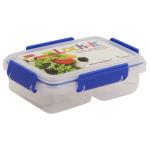 Buy Polyset Lock It Blue Rectangular Plastic Container with Partition 500 ml Online at Best ...