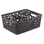 Buy Flair Zig Zag Assorted Colour Medium Rectangular Plastic Carrying Basket Online at Best ...