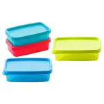 Buy Mastercook Multicolour Rectangular Plastic Container 100 ml (4 pcs ...