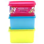 Buy Mastercook Multicolour Rectangular Plastic Container 250 ml (3 pcs ...