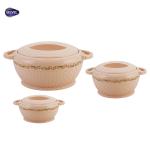 Buy Selvel Peach Plastic Insulated Hotpot 600+950+1350 ml (Set of 3 ...