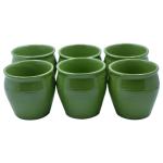 Buy Alive Craft Solid Green Ring Ceramic Kulhar 210 ml (Set of 6) Online at Best Prices in India ...