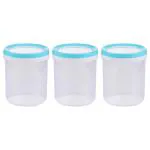 Buy Amson Easy Spin Round Plastic Container with Blue Lid 1.5 L (Set of ...