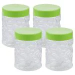 Buy Amson Plastic Container with Green Lid 1 L (Set of 4) Online at ...
