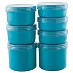 Buy Amson Eco Blue Round Steel Container with Box (Set of 7) Online at ...