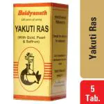 Buy Baidyanath Yakuti Ras (with Gold, Pearl & Saffron) 5 Tablets Online ...