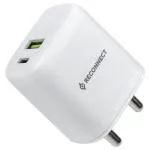 Buy Reconnect 20 Watt Fast Charging Wall Charger, Dual Ports (USB-A ...
