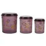 Buy Asian Style Brown Plastic Container 1+ 2.5+ 4.1 L (Set of 3) Online ...