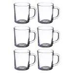 Buy Yera Glass Tea and Coffee Mug 165 ml (Set of 6) Online at Best ...