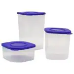 Buy Tupperware Stack Fresh Rectangle Plastic Container with Blue Lid ...