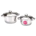 Buy Kitchen Krafts Stainless Steel Casserole with Dutch Oven Lid 1 L+1. ...