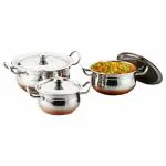 Buy Kitchen Krafts Stainless Steel Handi with Lid (3 pcs) Online at ...