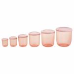 Buy Mastercook Promax Pink Round Plastic Container (6 pcs) Online at ...