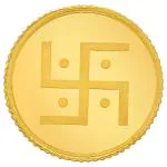 Buy Reliance Jewels Swastik Round Gold 24 KT 999 1 GM Coin Online at ...