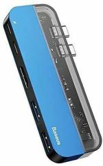 Buy Baseus Blue, Transparent Series Dual Type-C Multifunctional HUB ...