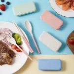 Buy V2H 4PCS Healthy Eco-Friendly Wheat Straw Cutlery Set Portable ...