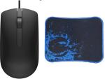 Buy DELL Black and Blue Pack of 2 Wired Mouse and Mousepad Combo Set ...