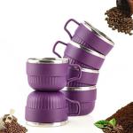 Buy Tirth Unbreakable Insulated Double Wall Spill Proof Purple Round ...