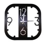 Buy VAH- Kya Bat Hai !! Modern Square Wall Clock, Wooden Unique Clock, Home Wall Decor (28CM x ...