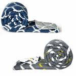 Buy Divine Casa Microfiber Polyester Grey and Navy Blue Abstract Print ...