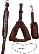 Buy Petlia Fur Padded Nylon Dog Body Belt Dog Belt & Dog Leash Medium (Neck Size - 16-25 inch ...