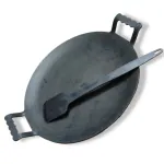 Buy NAAYAGI - Iron Roti tawa - 15 Inch, Concave base - Double Handle ...