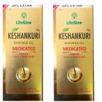 Buy LIFE GLOW KESHANKURI BHRINGA OIL PACK OF 2 100 ML Online at Best ...