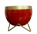 Buy Red Gold Metal Pot With Stand Online at Best Prices in India - JioMart.