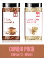 Buy JN Raw Flax & Quinoa nutritious delicious Seeds(200gX2) 400g,Pack of 2 Online at Best Prices ...