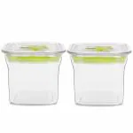 Buy Home Pro Green Plastic Unbreakable Transparent Storage Container ...