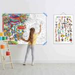 Buy GOWOO Action Words Chart and GIANT AT THE MALL COLOURING POSTER ...
