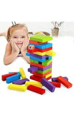 Buy AK Amisha Gift Gallery 54 Pcs 1 Dice Challenging Color Wooden ...