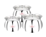 Buy AadiVeer Heavy Guage Stainless Steel Milk Pot/Dahi Handi/Steel Pot ...