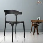 Buy Rose Designer Chairs Vision Black Cafe Plastic Chairs | Dining ...