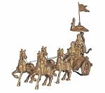 Buy Idol Collections Gold Brass Antique Krishna Arjun Rath Gold Online ...