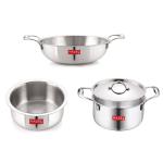 Buy HAZEL Triply Stainless Steel Induction Bottom Tope and Tope With ...