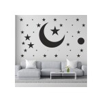 Buy Ashamohar 58 cm Home Dcor Big Size Moon Star Dods Adhesive Room ...