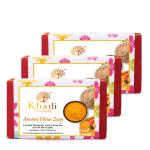 Buy Khadi Sanskriti Pack Of 3 Ancient Ubtan Herbal Soap -125g Online at Best Prices in India ...