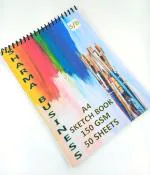 Buy KRASHTIC Soft Cover Sketchbook A4 Size Art Book 100 Pages With 150 GSM Pages Pack of 1 ...