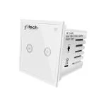 Buy IFITech Smart Touch Switch 2 Gang Wi-Fi Connected Work with Alexa ...