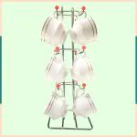 Buy mofna Stainless Steel Cup Stand - Elegant Display Rack for 12 Tea ...