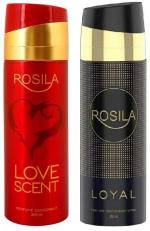Buy Rosila Love Scent And Loyal Deodorant Spray For Men And Women, 200 Ml Each (Combo Of 2 ...