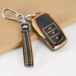 Buy SLC-e TPU Leather Car Key Cover Compatible with Toyota Fortuner ...