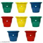 Buy MorningVale Gamla/Planter/Pot (10 inch, Multicolour, Set of 8 ...